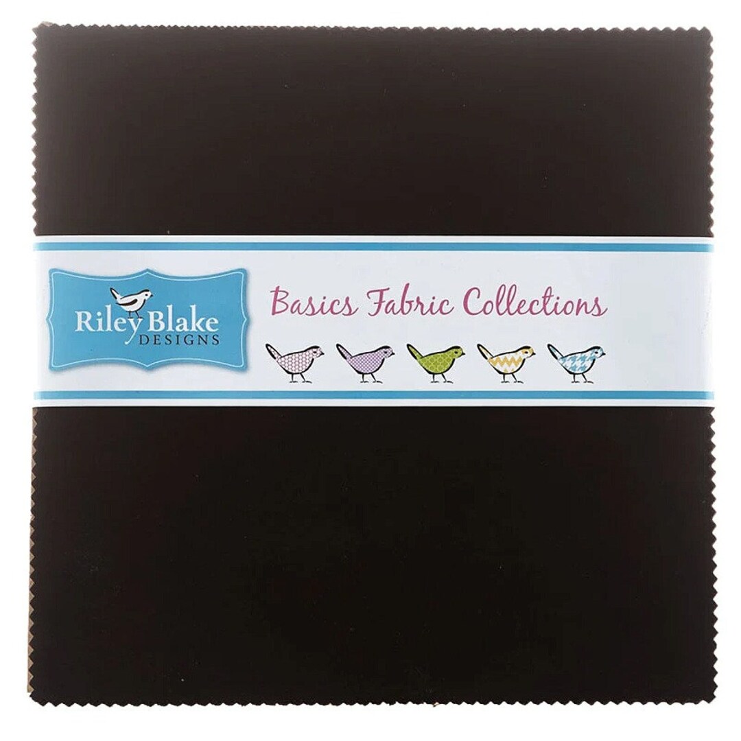 Confetti Cottons Riley Blake, Black 10" Stacker, 42 Pcs of the Riley ...