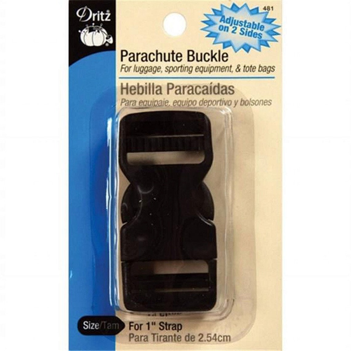 Dritz, Parachute Buckle 1 Inch Strap With Double Adjustment, One Black ...