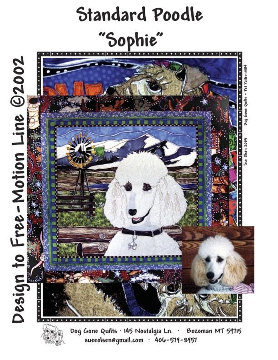 Standard Poodle Quilt Pattern, Approximately Size 26” X 21”, Design to ...