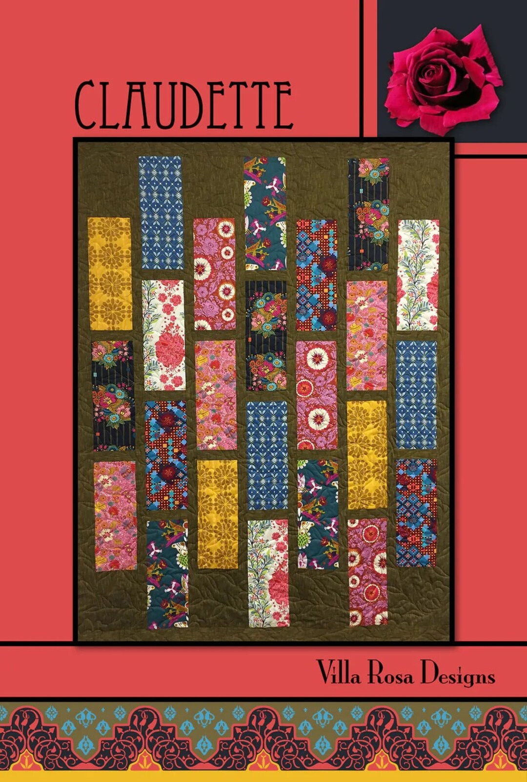 Claudette Pattern Card - Villa Rosa Designs, Fat Quarters - Etsy