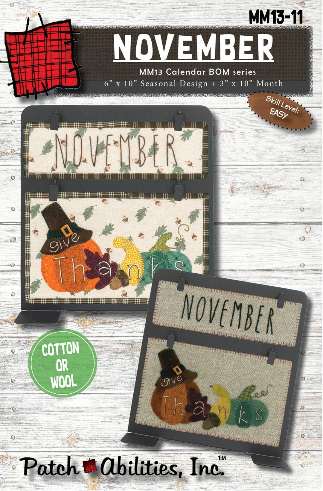 MM13 - 11 November Monthly Calendar Pattern and Button Pack - Calendar ...