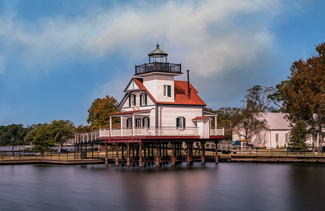 Edenton North Carolina Lighthouse Fabric Panel, OCE-046, Panel Size is ...