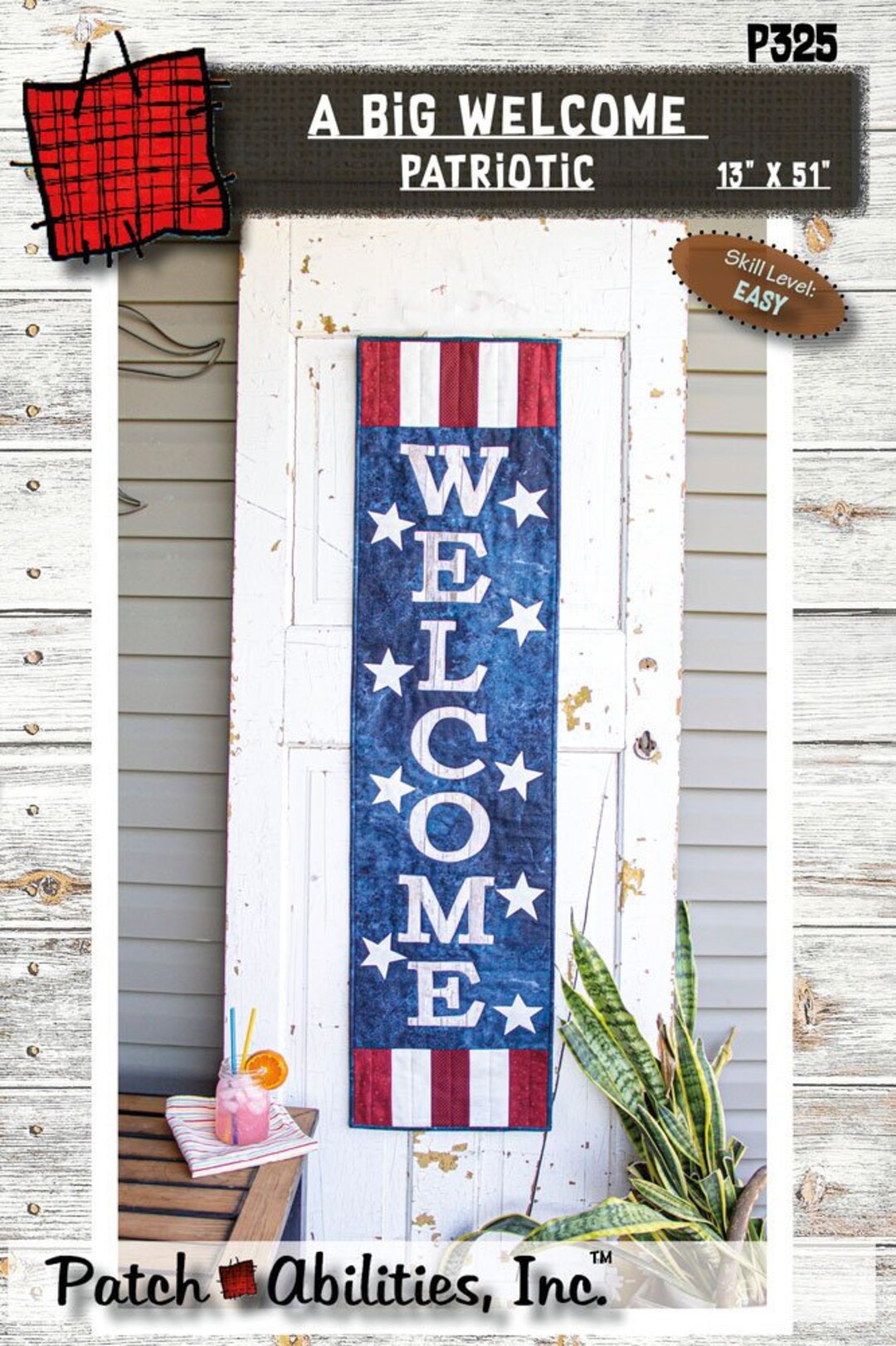 A Big Welcome Patriotic Pattern, From Patch Abilities - Etsy
