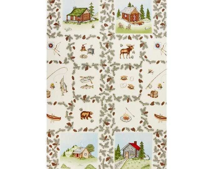 Cozy Cabin Fabric Panel by Kris Lammers for Maywood Studio - Premium ...