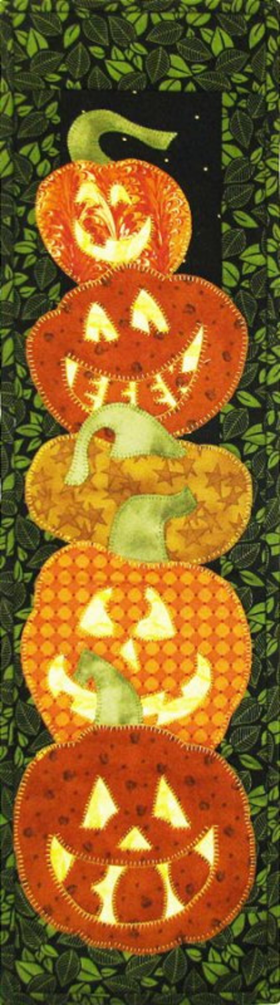 Stack 'O Jack-'o-lanterns Pattern With Haunted House Hanger - Etsy