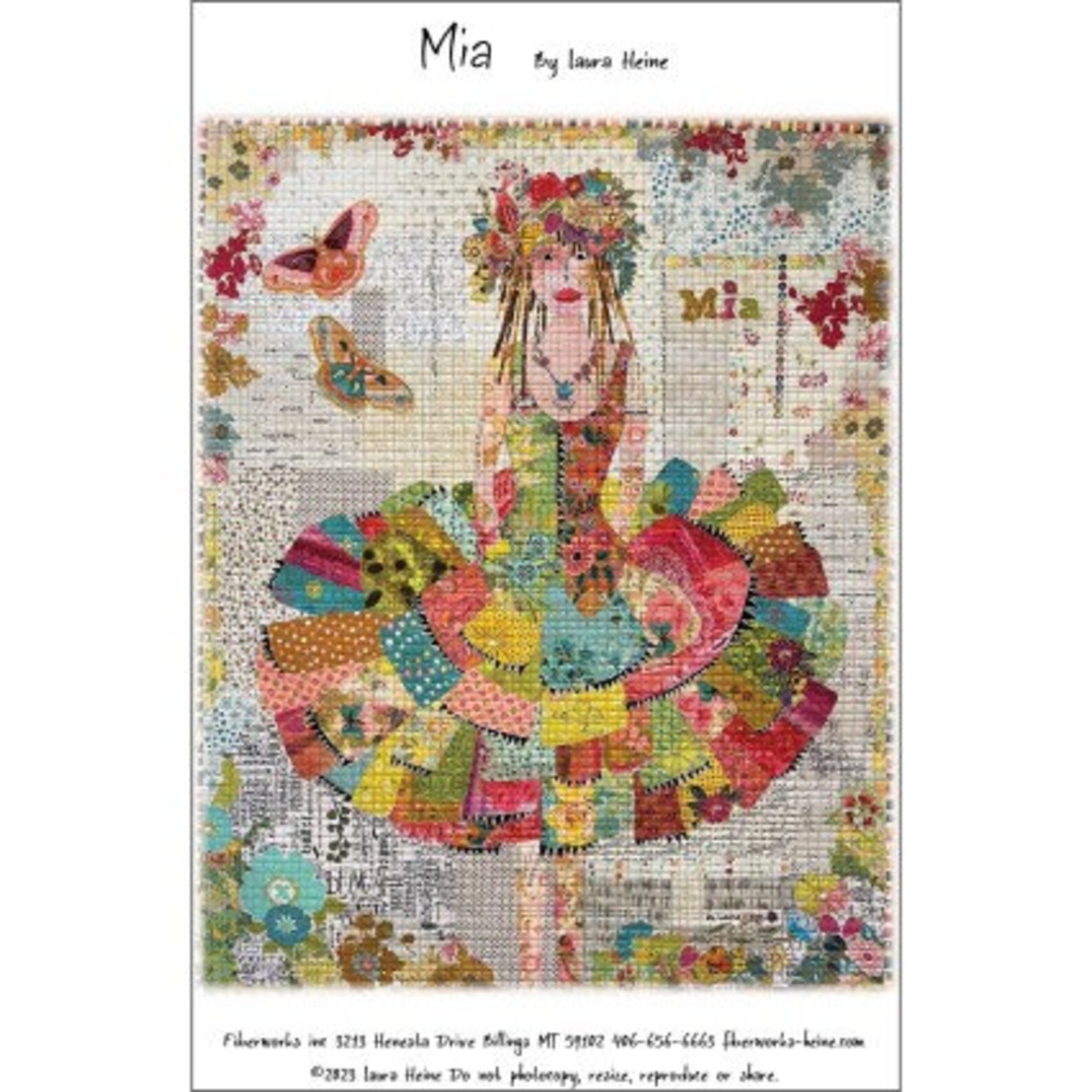 Mia Collage Pattern by Laura Heine # FWLHMIA - Etsy