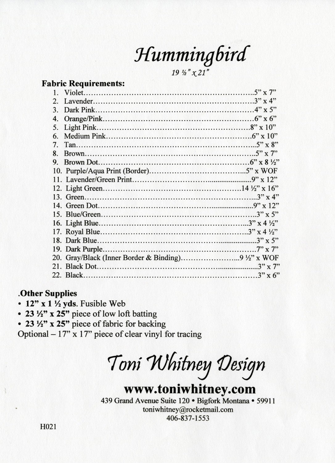 Hummingbird Pattern - Etsy