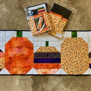 Pumpkin Hollow Table Runner Complete Quilt Kit - Colorway 3 Halloween ...