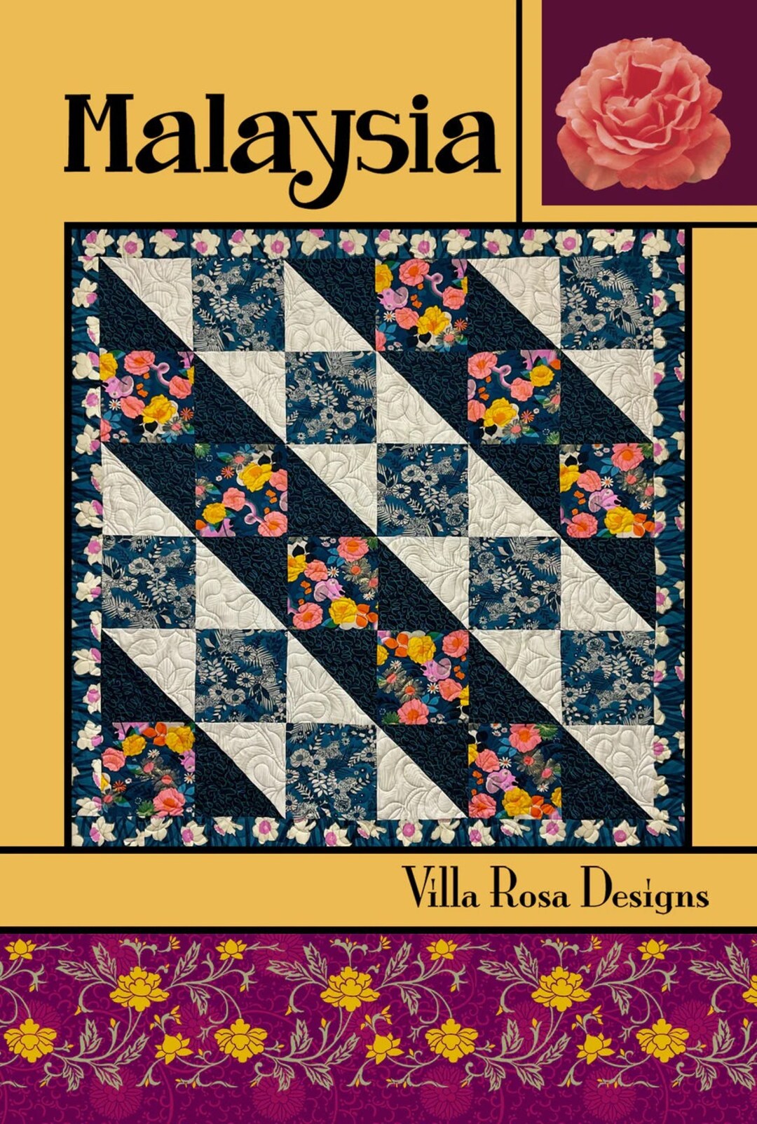 Malaysia Pattern Card - Villa Rosa Designs - Etsy