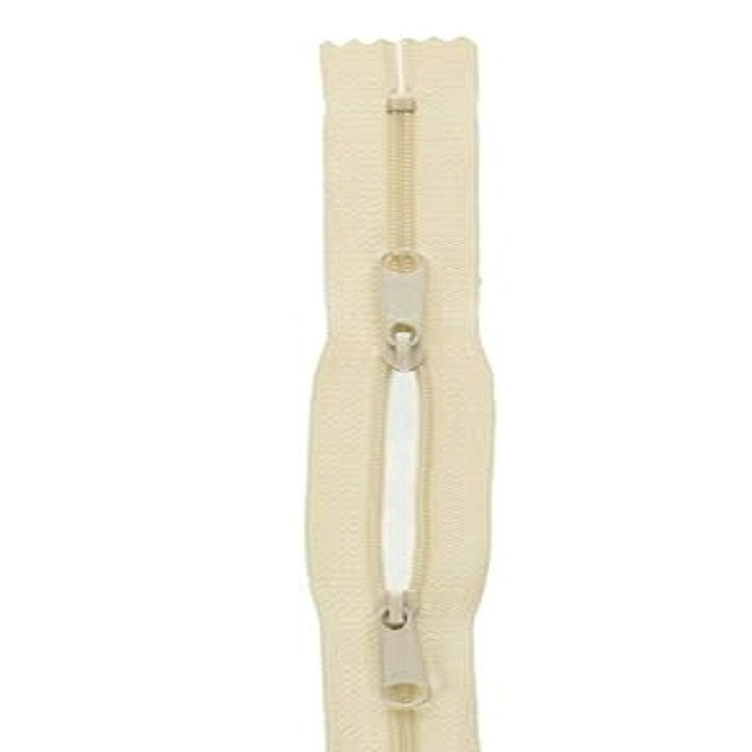 Byannie Zippers, Ivory Double Slide Zipper, 30 Inch or 40 Inch, Perfect ...