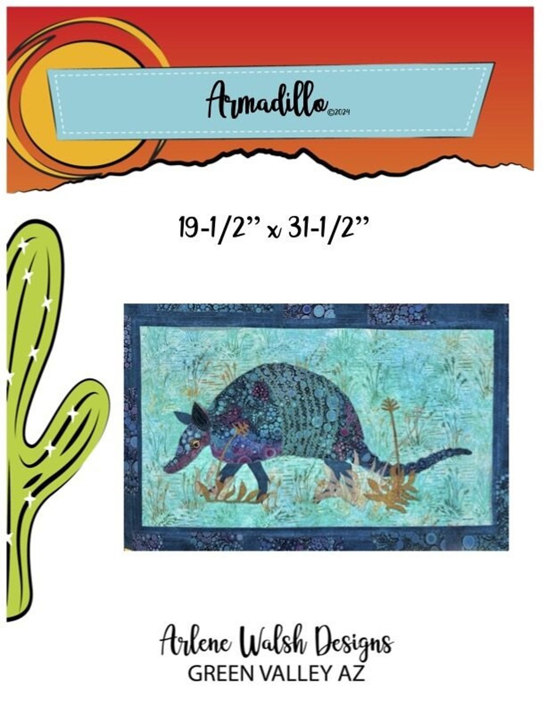 Armadillo Quilt Fabric Kit and Pattern - an Arlene Walsh Design - an Arlene Walsh Design ...