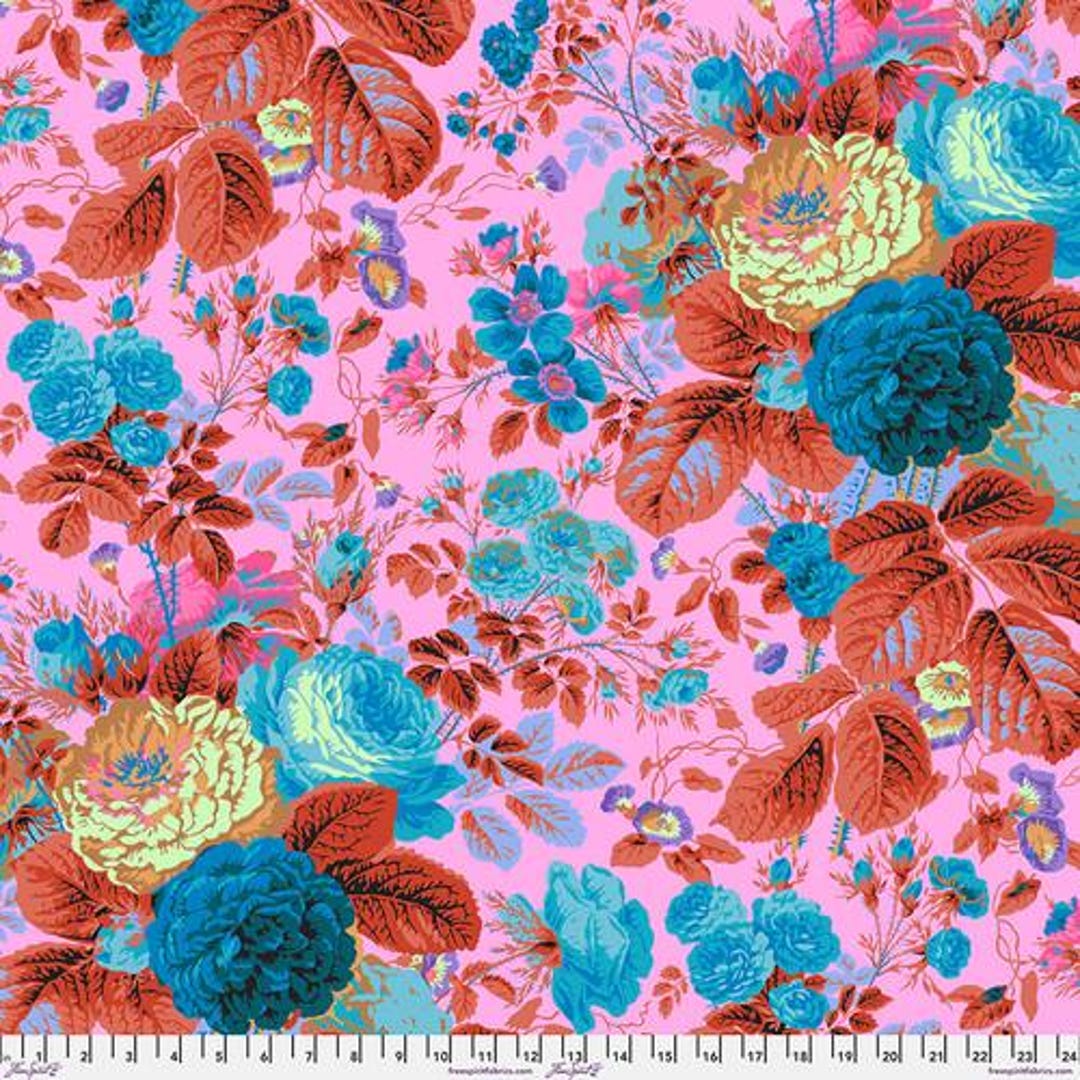 Kaffe Fassett Fabric, Quilting Cotton, Gradi Floral Lavender, by ...