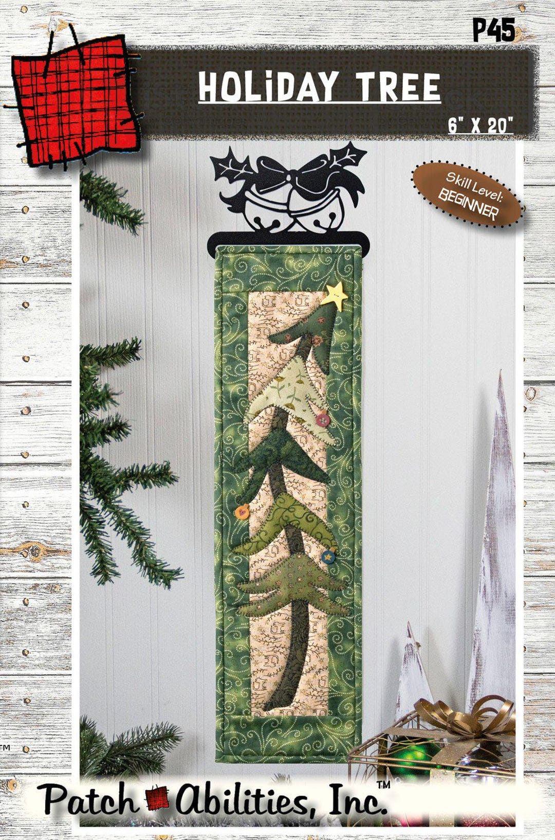Patch Abilities Holiday Tree Pattern- Finished Size is 6 X 19" With 6 ...