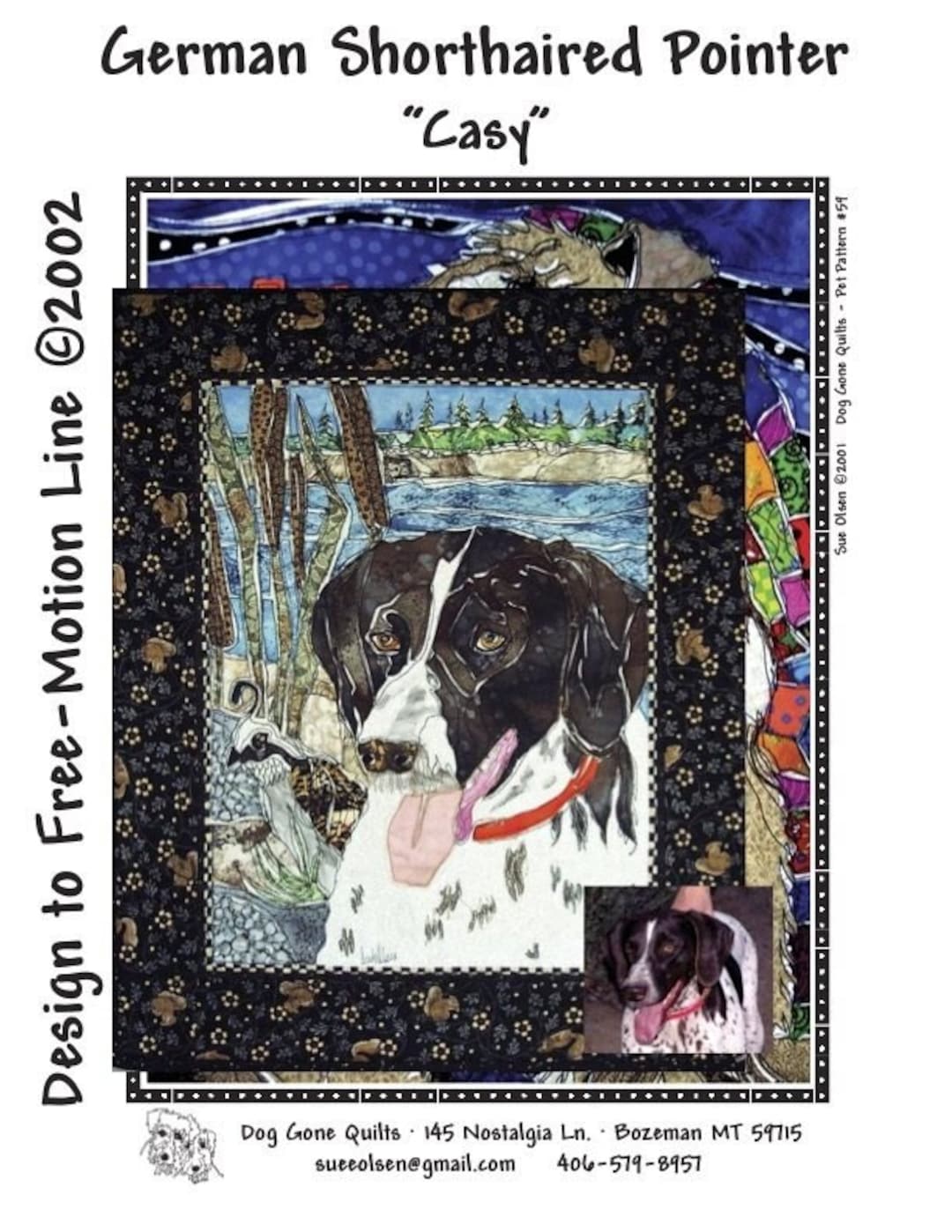 German Shorthaired Pointer Quilt Pattern, Approximately Size 20” X 25 ...