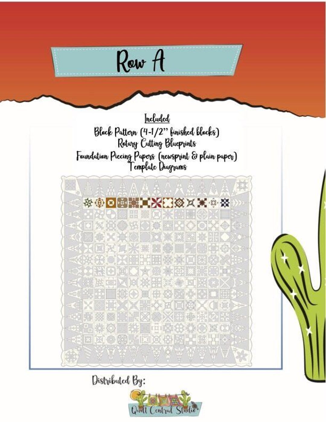 Dear Jane Block Companion Papers for Row A - Etsy