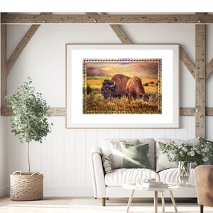 Bison in Rut Fabric Panel, Quilt Panel, Quilting Cotton Fabric ...