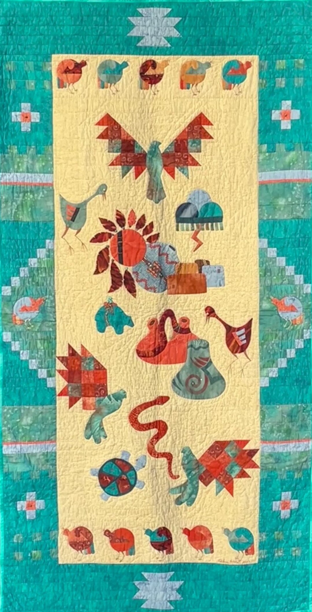 Quail Trail Quilt Pattern an Arlene Walsh Design, Southwest Pattern, Fused Applique - Etsy