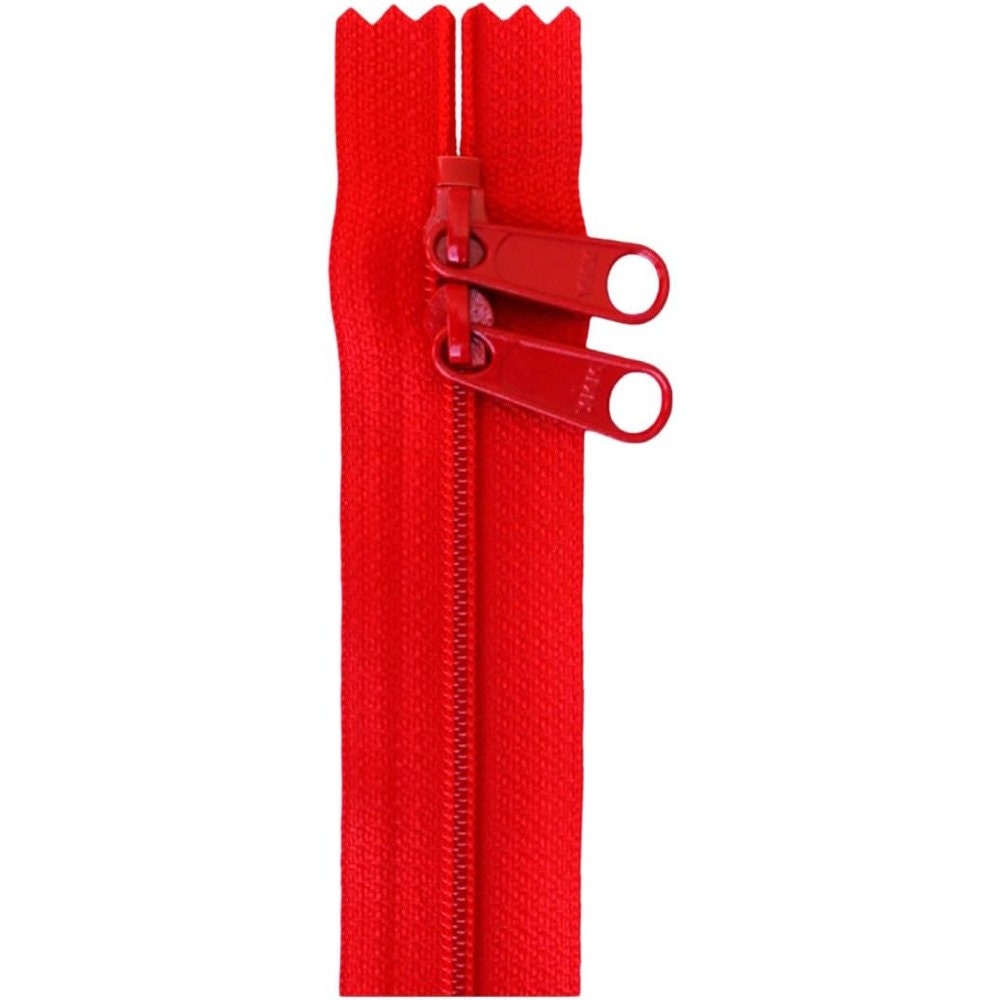 Byannie Zippers, Atom Red Double Slide Zipper, 30 Inch or 40 Inch ...