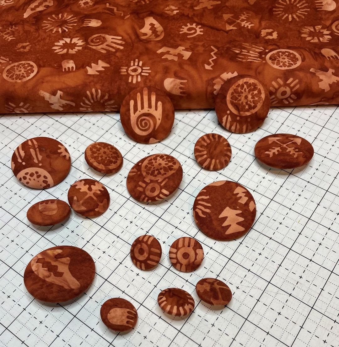 Fabric Buttons, Custom Buttons Using Hoffman Fabrics, Hoffman Batiks ...