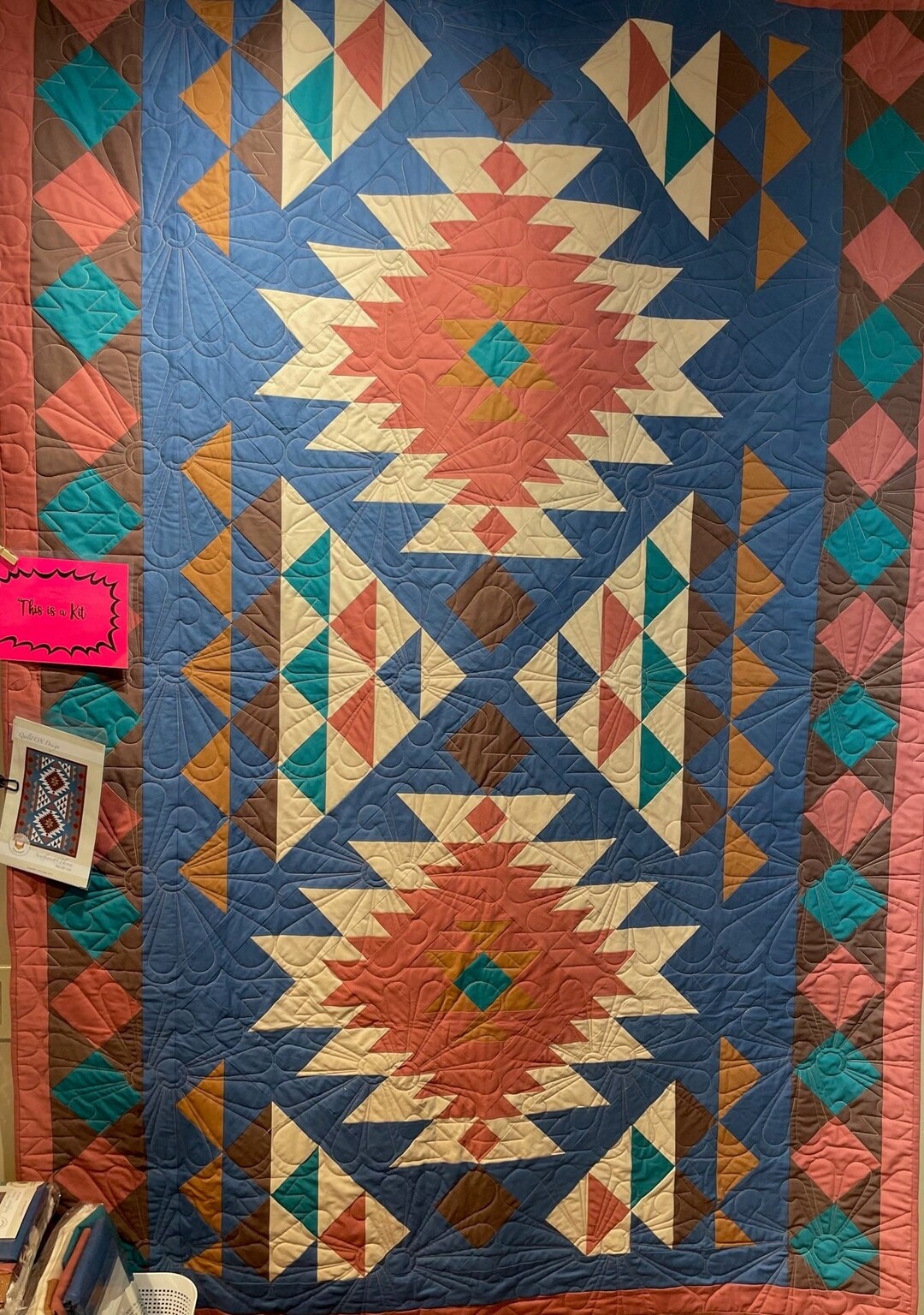 Southwest Throw Quilt Fabric Kit Including Fabric, Pattern, Binding and ...