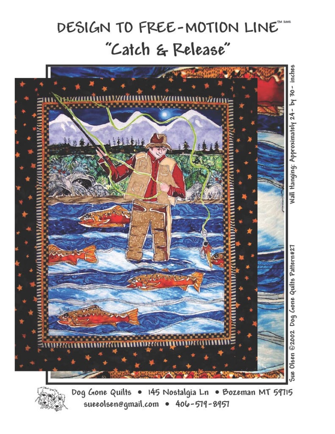 Catch & Release Quilt Pattern, Approximately Size 24” X 30”, Design to ...