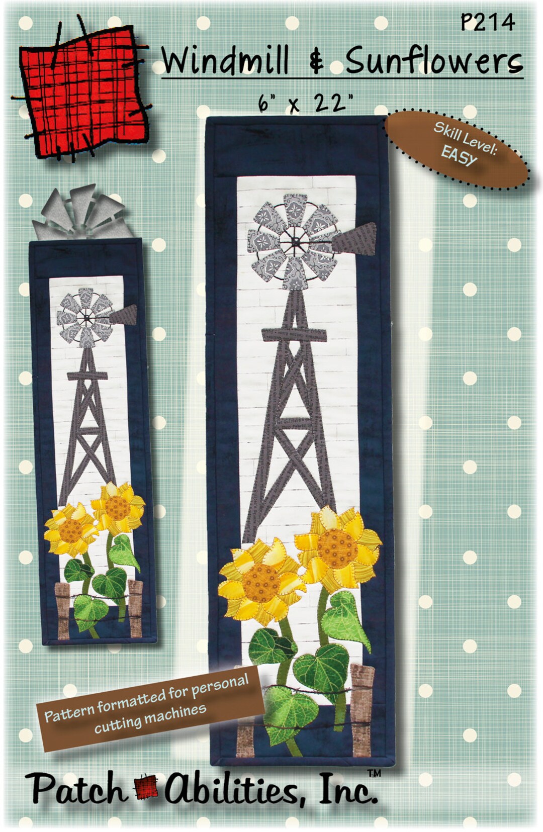 Windmill and Sunflowers Pattern With Windmill Split Bottom Hanger - Etsy