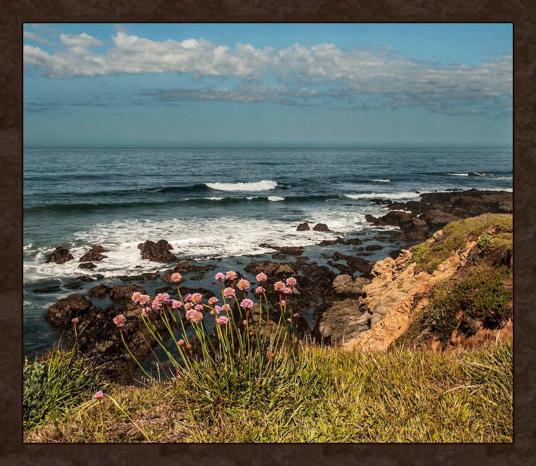 Central California Coast in Spring Fabric Panel - SCA-002, Panel Size ...