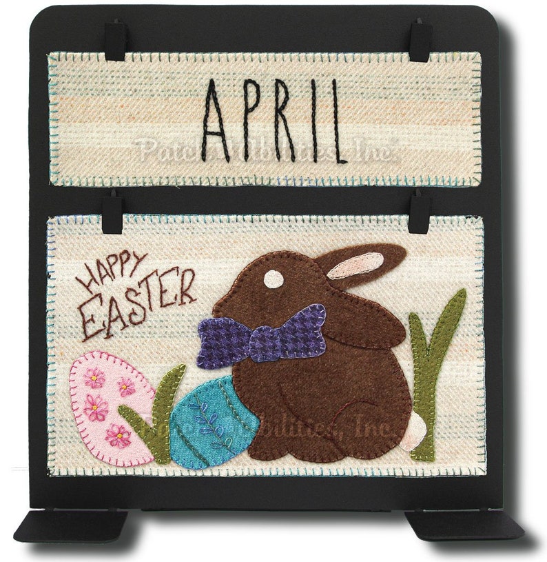 MM13-4 April Monthly Calendar Pattern - Calendar Series Stand Sold ...