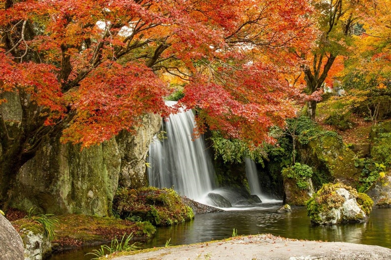 Fall Waterfall Fabric Panel - SFC-015, Panel Size is 24” X 16”, Quality ...