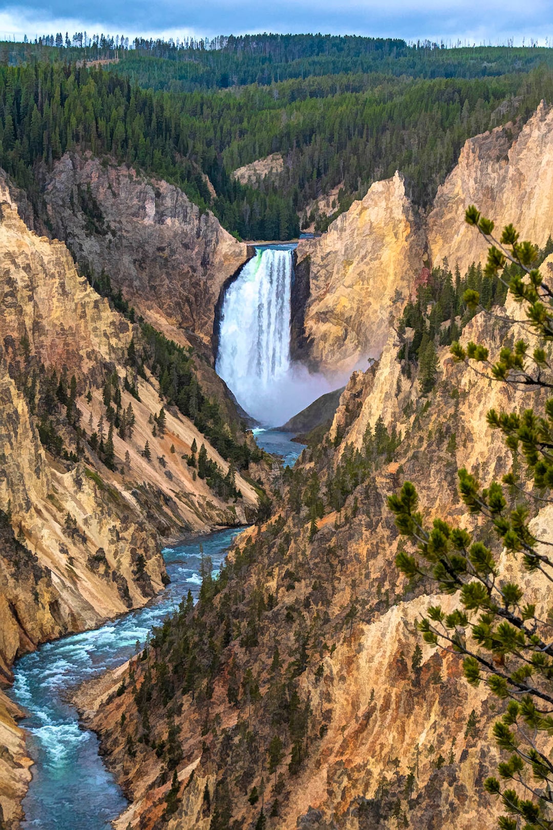 Grand Canyon of the Yellowstone River Fabric Panel, Quilt Panel ...