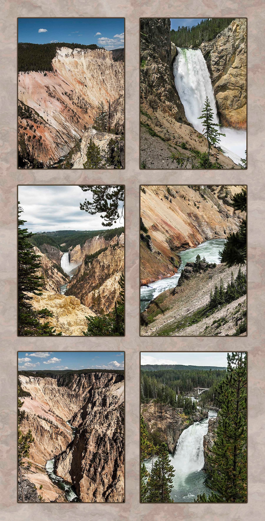 Grand Canyon of Yellowstone National Park Fabric Panel, Quilt Panel ...