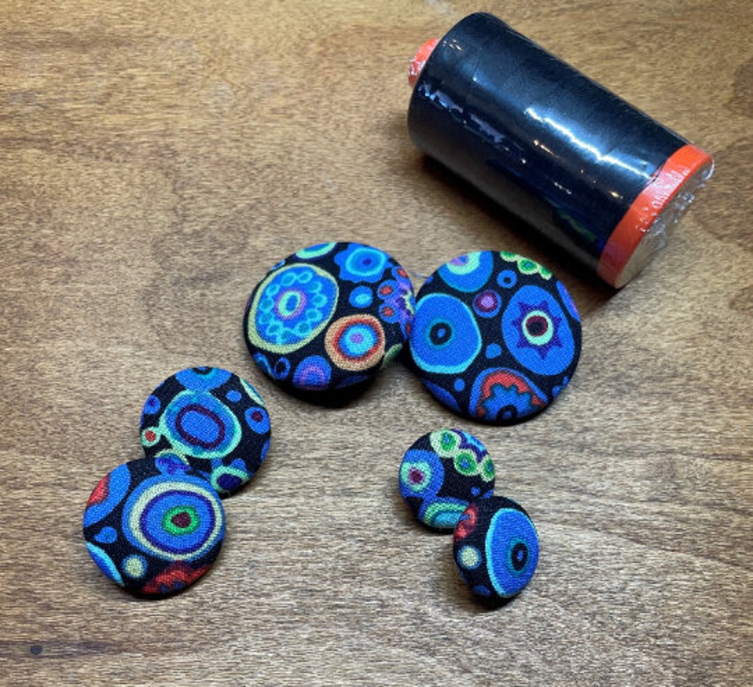 Fabric Buttons, Custom Buttons Using Kaffe Fassett Fabric, 3/4", 1", 1 ...
