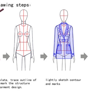 Dynamic Fashion Design Flat Sketching Illustration Template Female ...