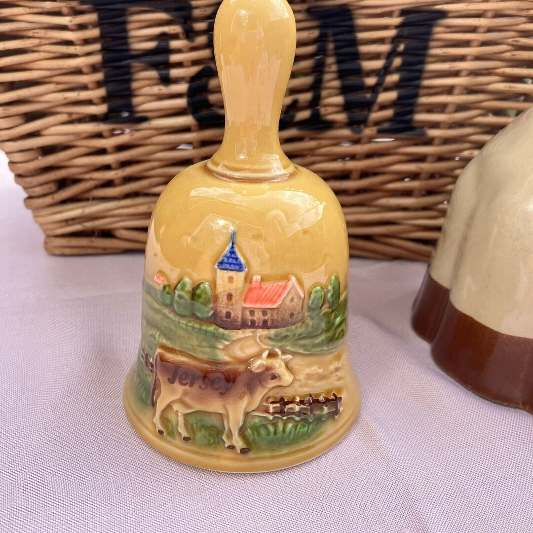 Vintage Jersey Cow Ceramic Bell - Etsy