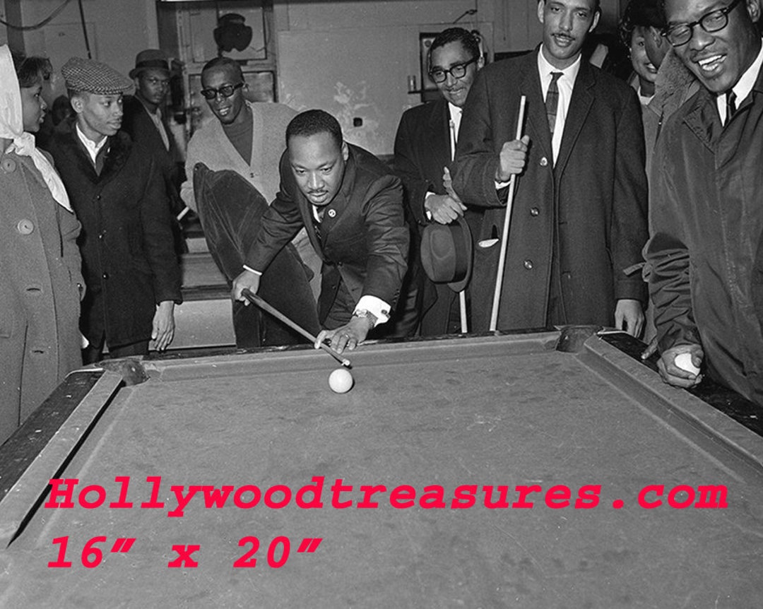 Martin Luther King~black Int~playing Pool~pool~billiards~shooting Pool ...