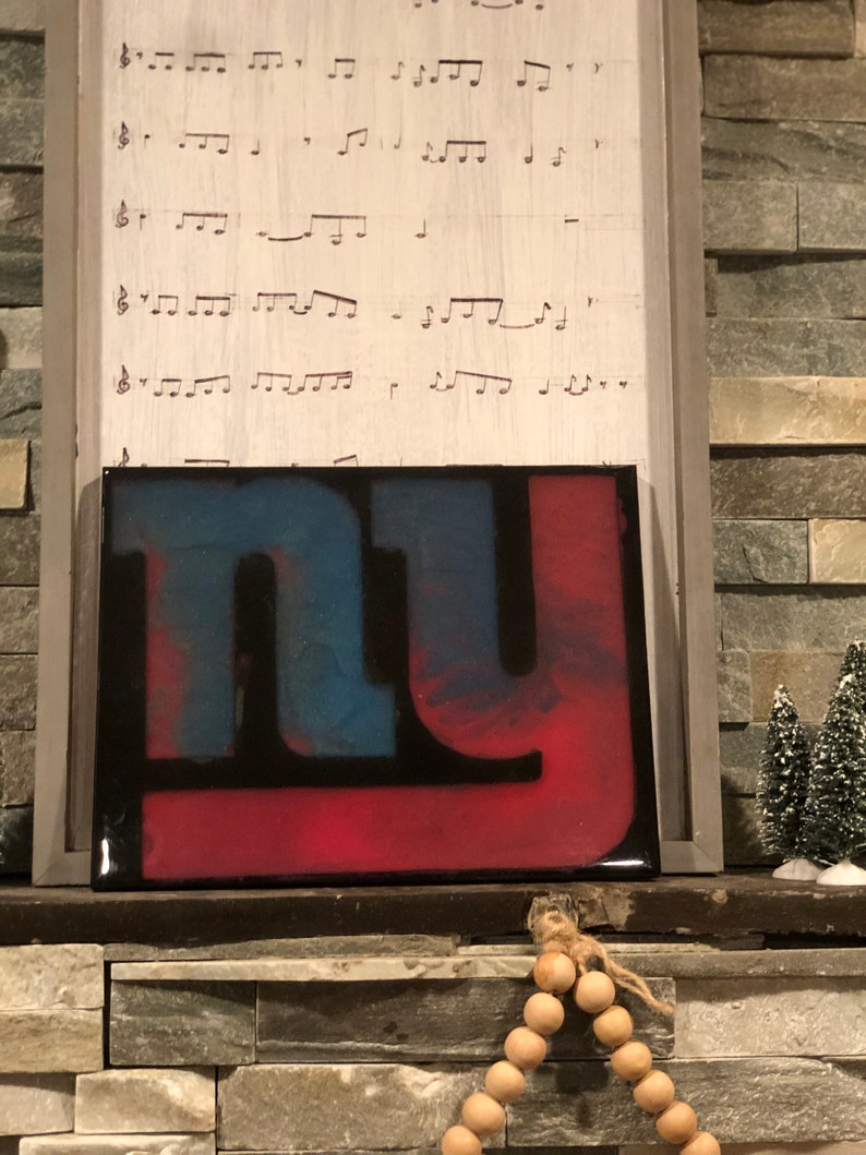Handcrafted New York Giants Logo Sign With Total Boat Epoxy Resin ...