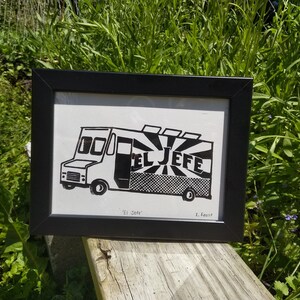 El Jefe - Linocut Print - Etsy