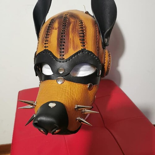 Black Leather Dog Mask Dog Mask Handmade Leather Dog Mask - Etsy