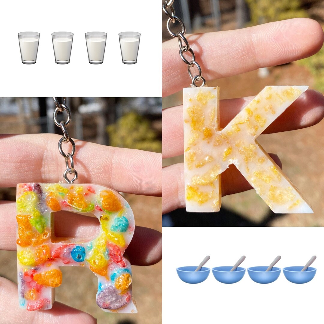 Any Resin Letter Keychain/ Cereal - Etsy