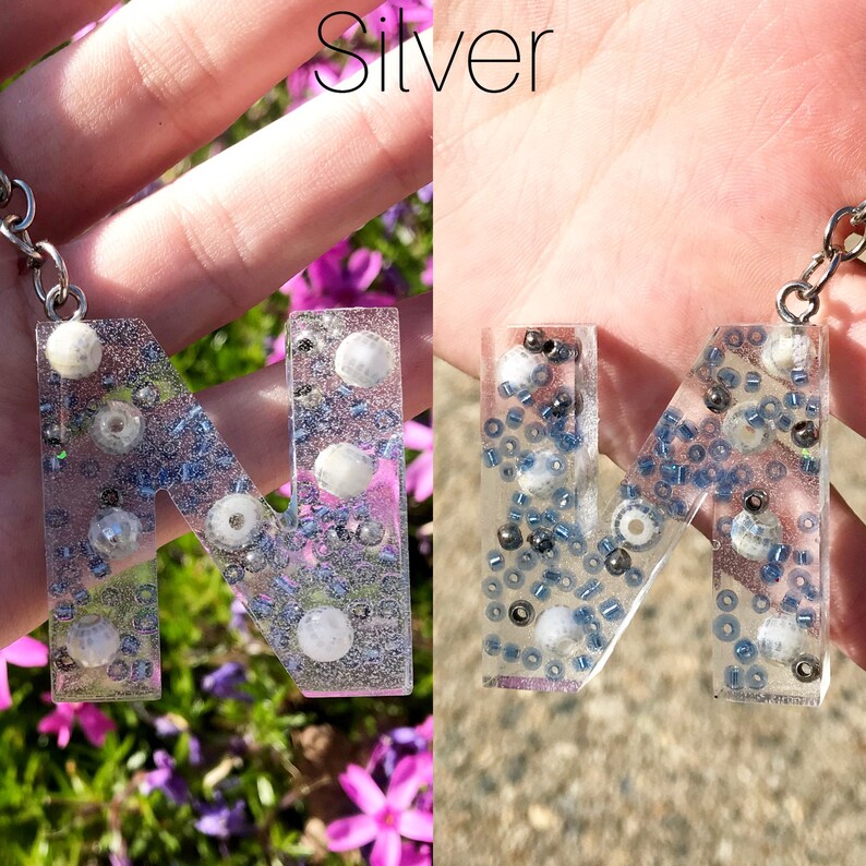 Any Resin Letter Keychain/ Beads - Etsy