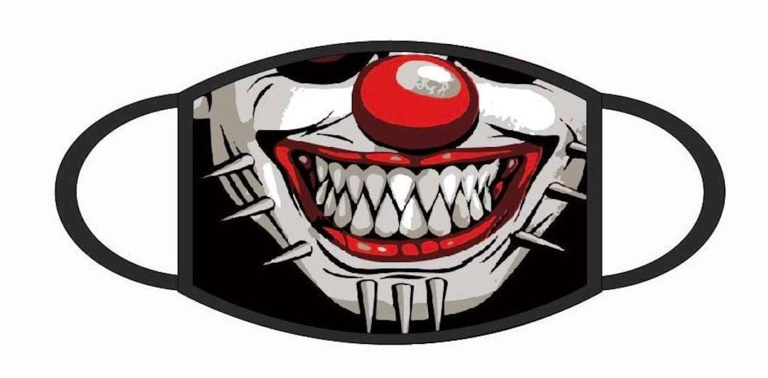 Wicked Clown Face Mask - Reusable Face Mask - Washable Face Mask - Dust ...