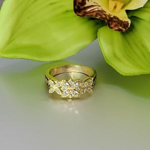 Hawaiian Plumeria Floral Band Ring - Gold Ring - Hawaiian Ring - Gifts ...