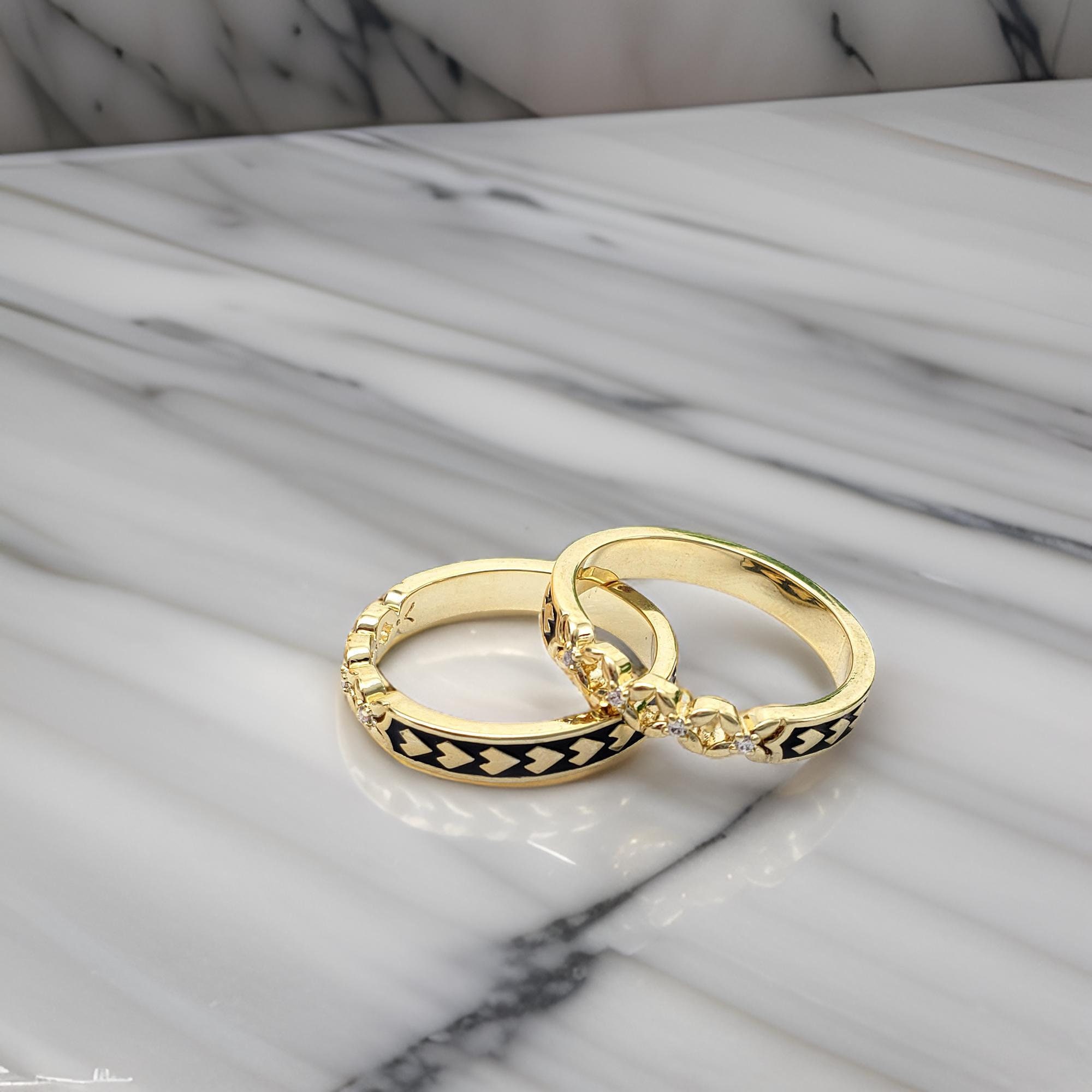 Hawaiian Tribal Link Band Ring - Gold Ring - Hawaiian Ring - Gifts for ...