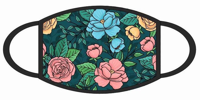 Flowers Bloom Face Mask - Reusable Face Mask - Washable Face Mask ...