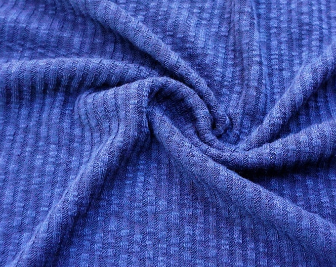 Rib Knit Fabric Royal Blue Solid 63 Inch Width Poly Spandex Blend Sold ...