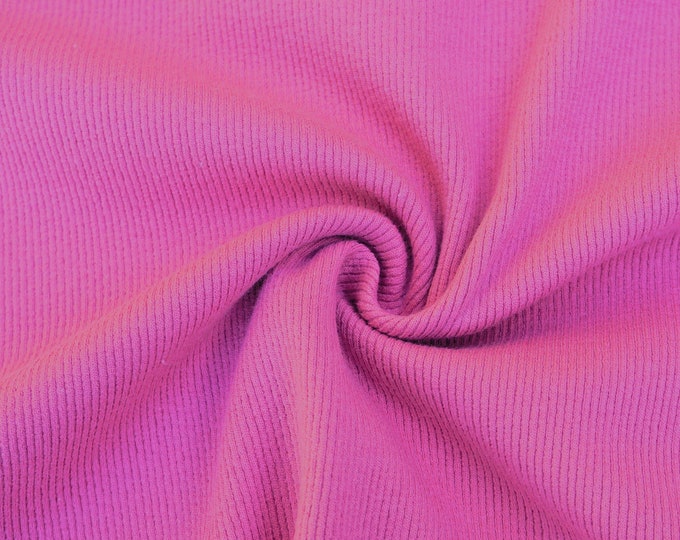 Rib Knit 100% Cotton Fabric Lavender Purple Solid 60 Inch | Etsy