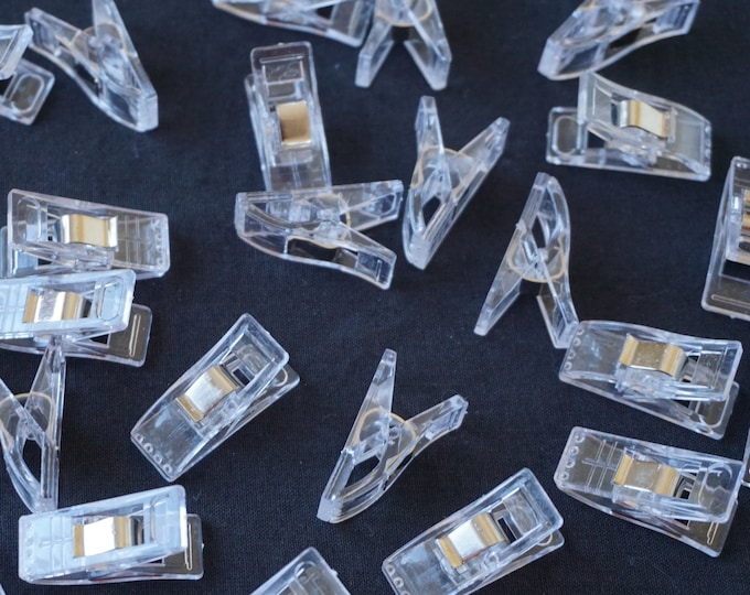 Clear Sewing Clips Set / Mini / 15 Ct 25 Ct 50 Ct 100 Ct / With ...