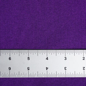 Rib Knit 100% Cotton Fabric Violet Dark Purple Solid | 52 Inch Width ...