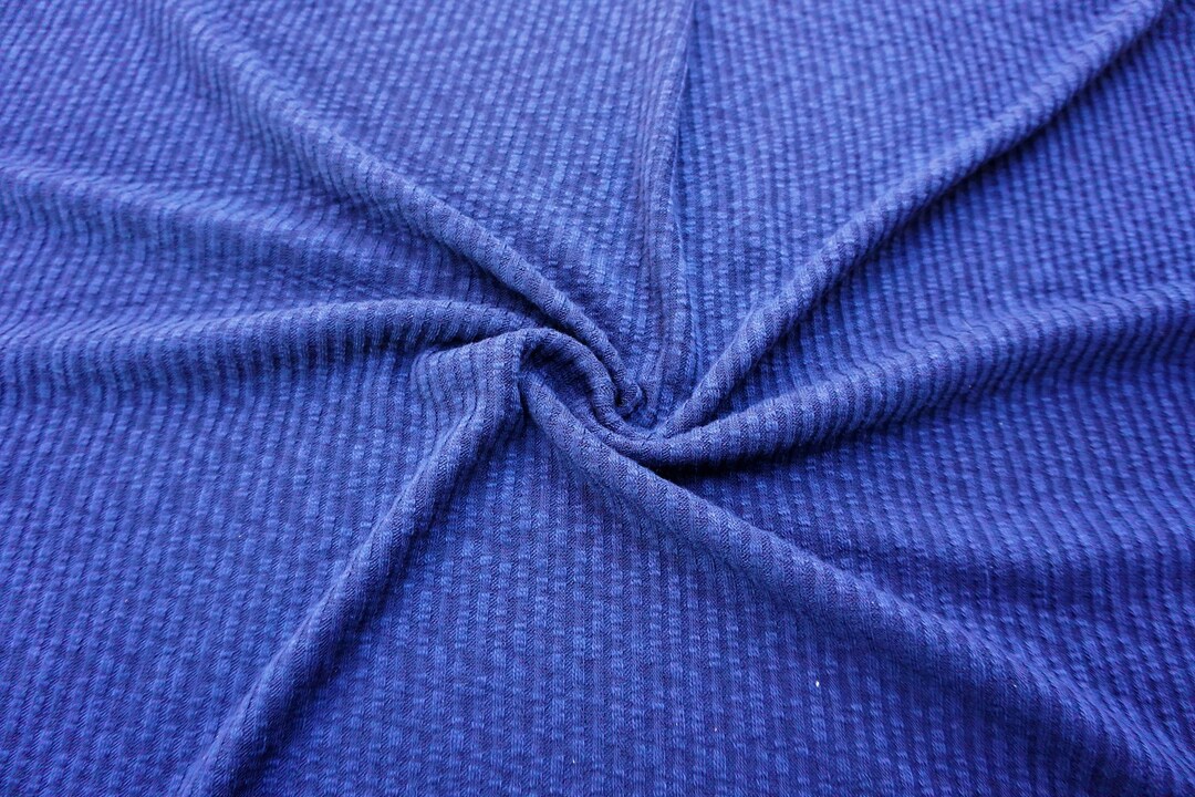 Rib Knit Fabric Royal Blue Solid | 63 Inch Width | Poly Spandex Blend ...