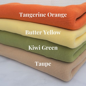 Rib Knit 100% Cotton Fabric 12 COLORS | 60 Inch Width Baby Rib 1x2 ...